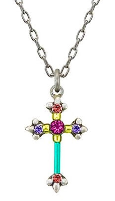 Firefly Petite Cross Pendant Necklace - Multi Color — Bird in Hand