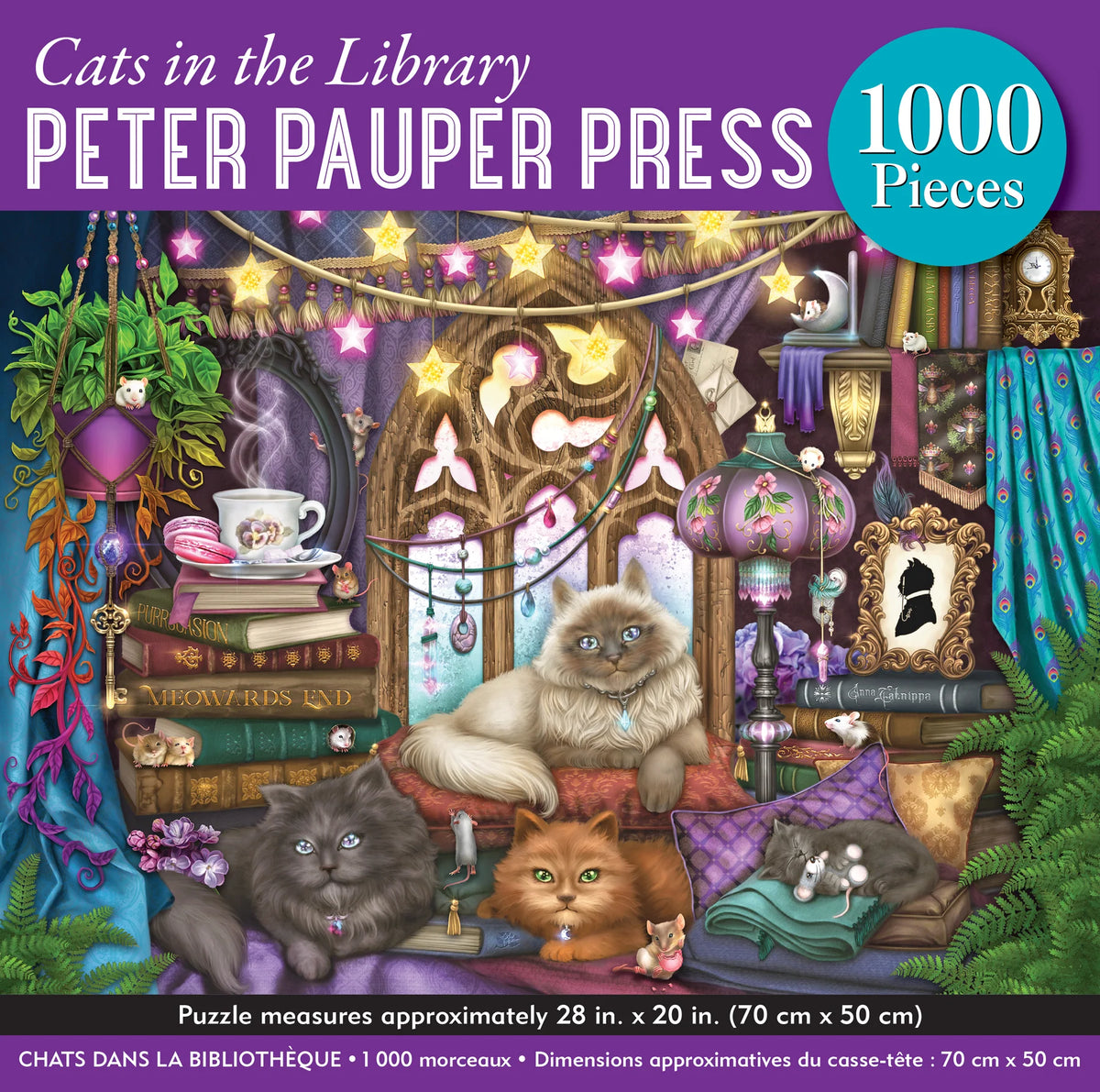 Cats In The Library 1000 Piece Puzzle — Bird in Hand