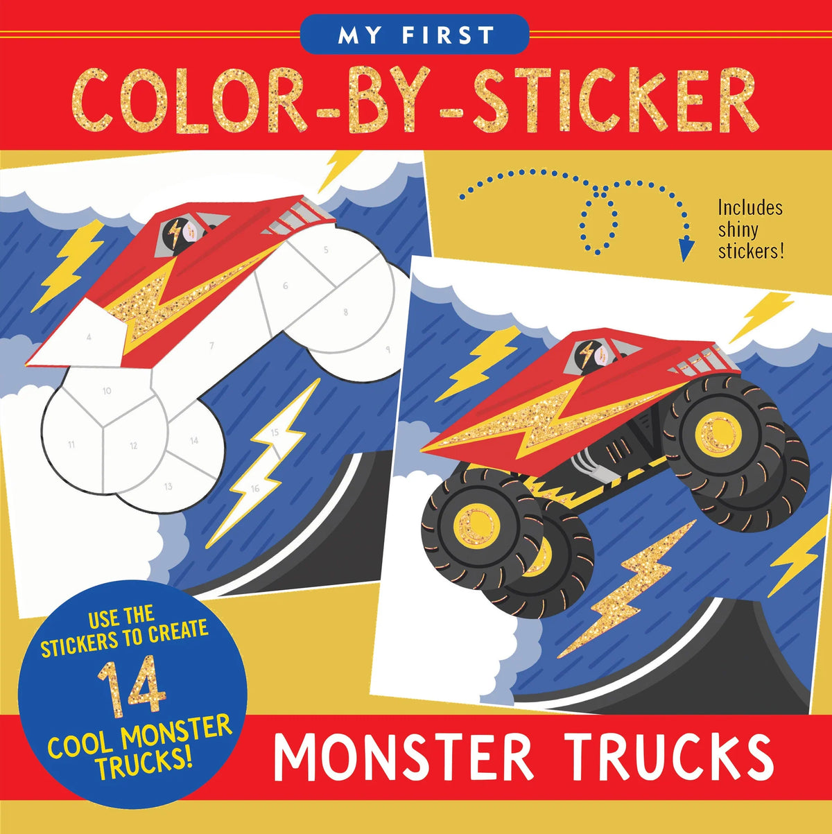 PTR My First Color-by-Sticker Book - Monster Trucks — Bird in Hand