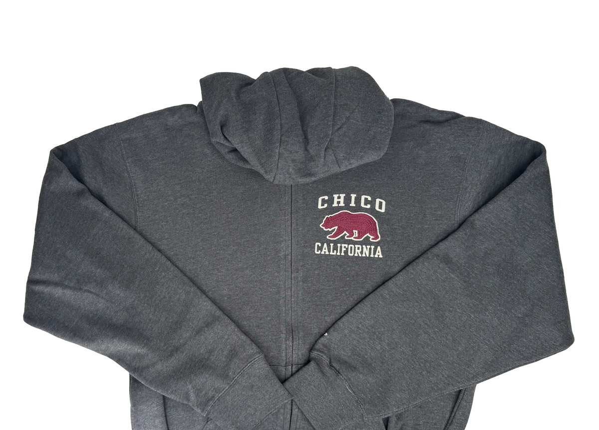 Chainmail Bear Logo Chico Hooded Zip Sweatshirt — Bird in Hand