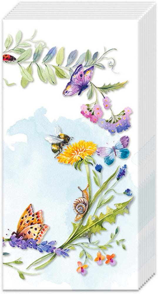 Spring Wreath - Pocket Tissues — Bird in Hand