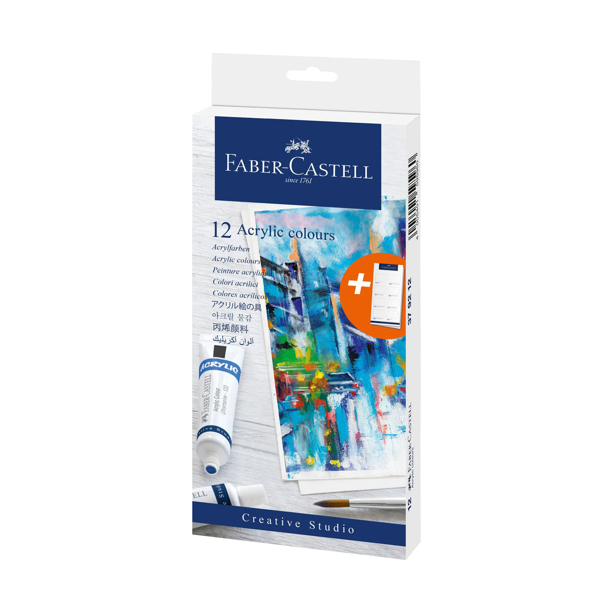 Faber-Castell Creative Studio 12 Acrylic Paint Colors — Bird in Hand
