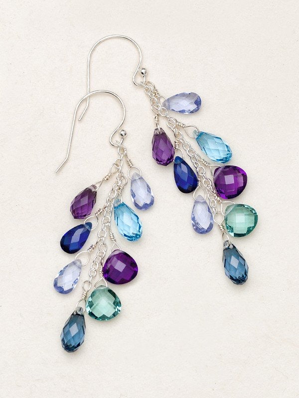 Holly Yashi Lorelei Cluster Earrings - Atlantic — Bird in Hand
