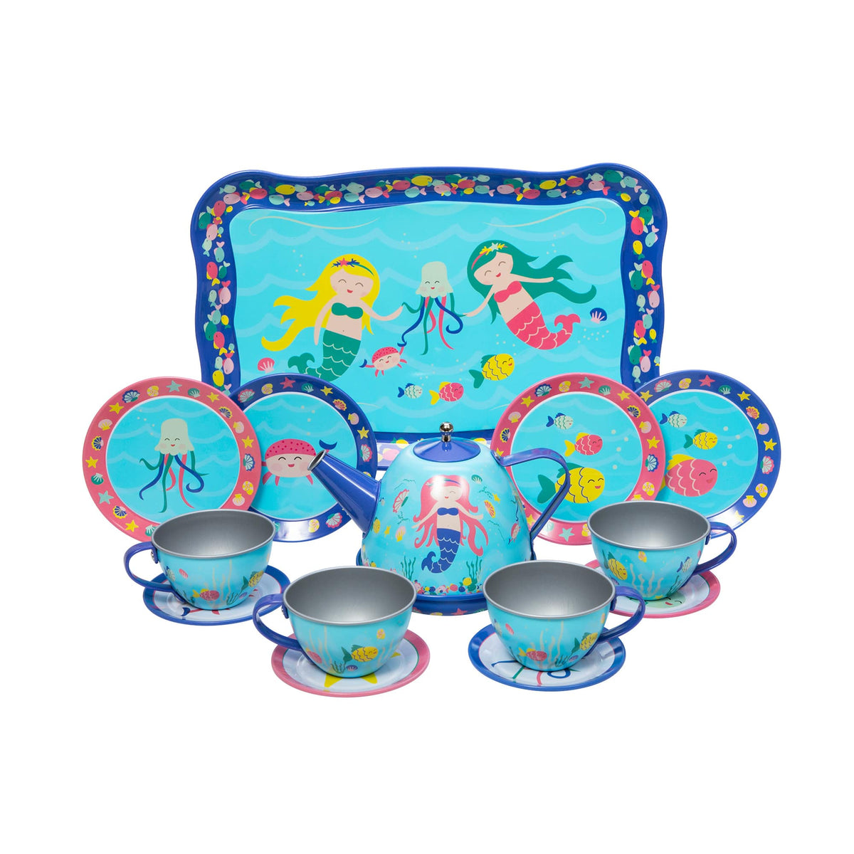 Mermaid Tin Tea Set — Bird in Hand