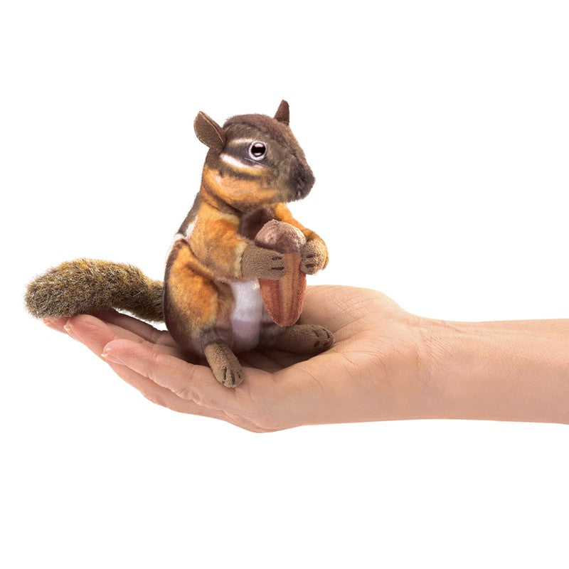Folkmanis Finger Puppet - Mini Chipmunk With Acorn — Bird in Hand